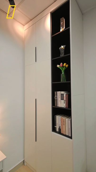 FINSSO CHENNAI Wooden Wardrobe Almari Baju 260CM Extra Height Moden ...
