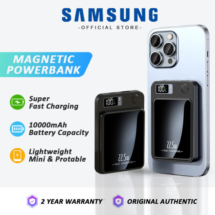Samsung 10000mAh Magnetic Wireless Power bank Super Fast Charging Mini ...