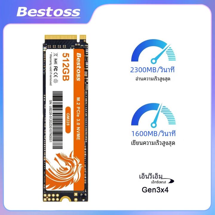 Bestoss M2 Nvme Ssd 1Tb Nvme 512gb Ssd M2 โน้ตบุ๊คฮาร์ดดิสก์ไดรฟ์ Ssd ...