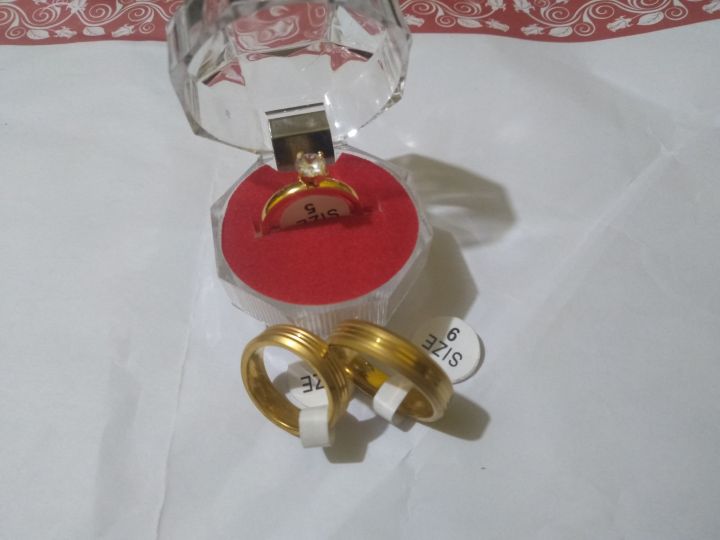 wedding ring with engagement ring for only 250 pesos | Lazada PH