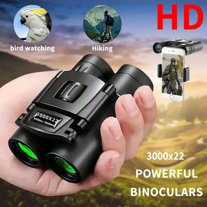 3000x22 Powerful Binoculars 50000M Long Range Folding Mini Telescope ...