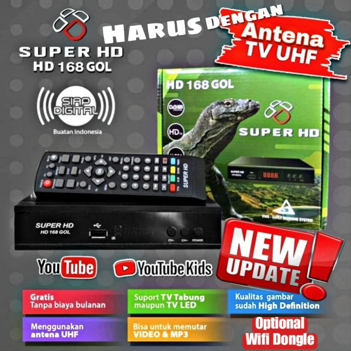 Setop box SUPER HD 168GOL KOMODO stb digital tv DVB T2 Sinyal Tuner ...