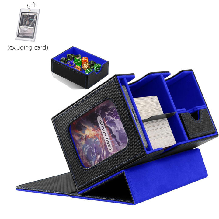 Trading Card Deck Case Leather Magnetic Closure Card Storage Box Magic ...