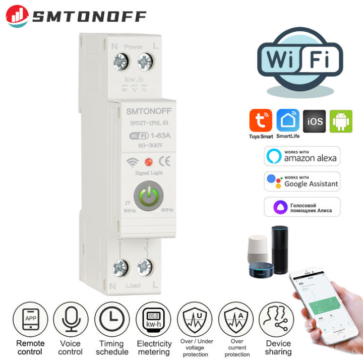 TUYA WiFi MCB Smart Circuit Breaker Over Current Under Voltage ...