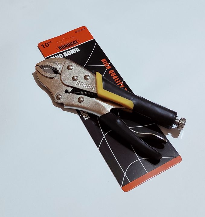 tang buaya / tang jepit 10 inch gagang karet / locking pliers | Lazada ...
