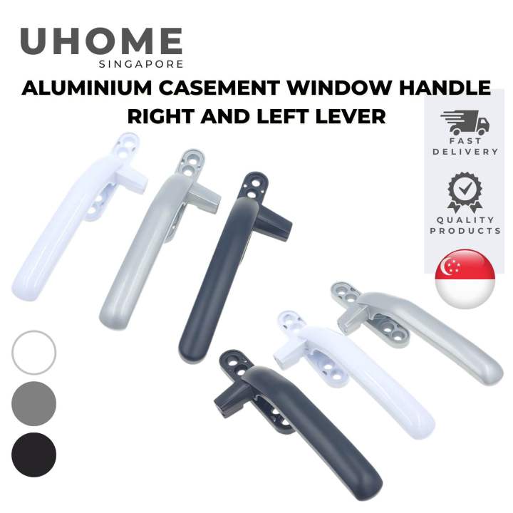 Aluminium Casement Window Handle Round Lever Left/Right In 3 Colours ...