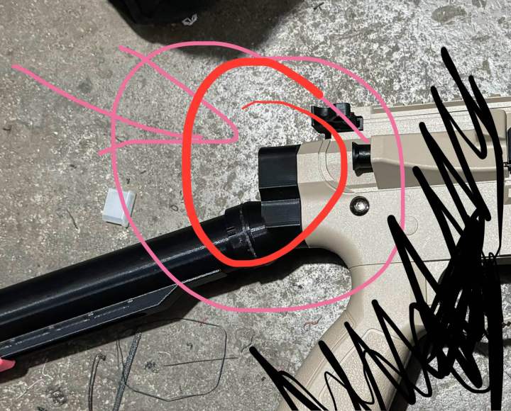 3d printed JomarX angled drop stock adapter for Gel blaster TG ARP9 ...