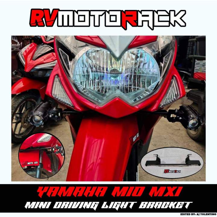 YAMAHA MXI 125 MINI DRIVING LIGHT BRACKET POWDERED COATED BRACKET SOLID ...