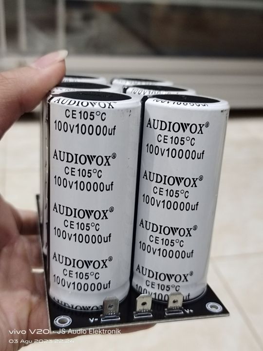 KIT PSU 4 ELCO 10000UF 100V AUDIOVOX untuk power ampli class ab ...
