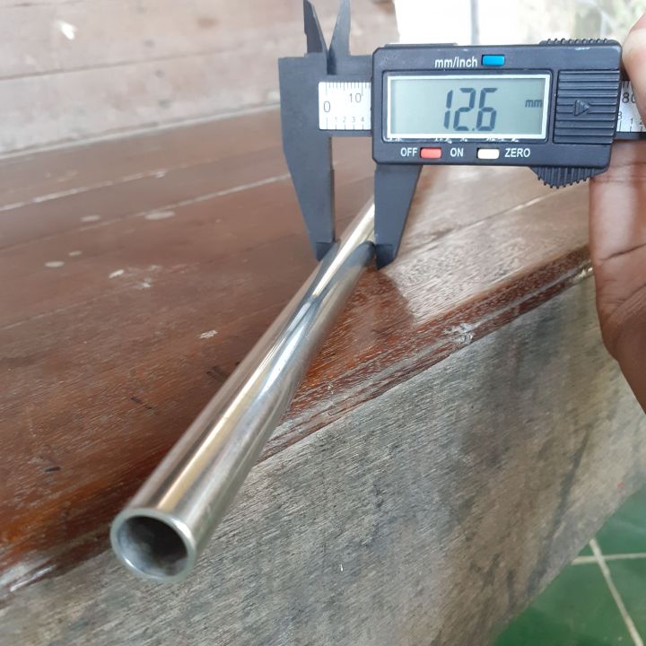 pipa stenlis 1/2 inci tebal 1mm panjang 1meter. pipa serombong od 13 mm ...