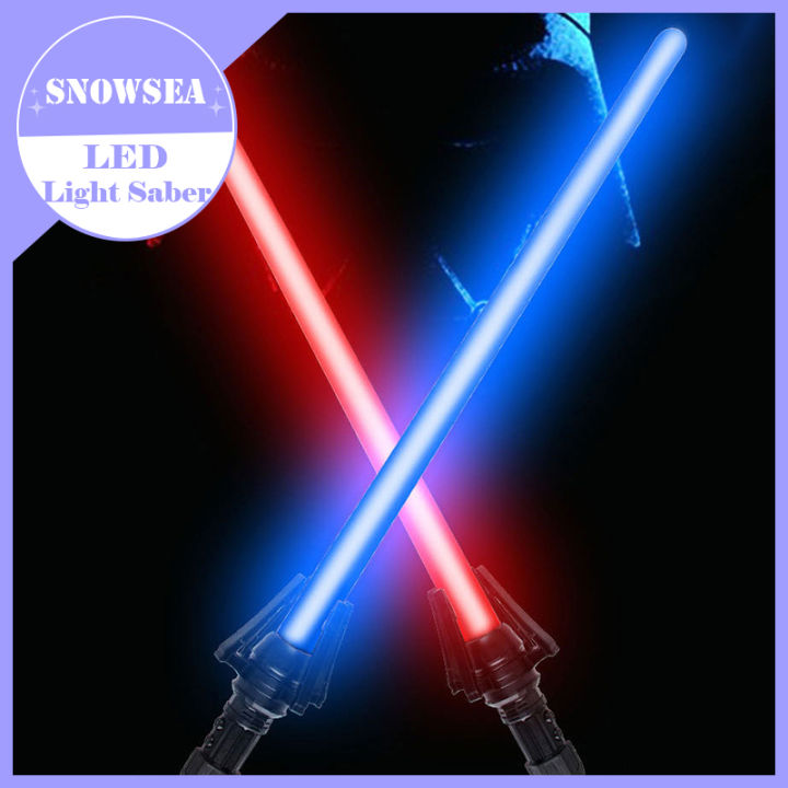 75cm Led Lightsaber Transformed Into Interactive Laser Sword Red/Blue ...