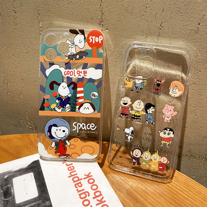 เคสยางนิ่มลายการ์ตูนสนูปปี้เคสใส่โทรศัพท์ Oppo Reno12pro 5g ลายเทเลทับ