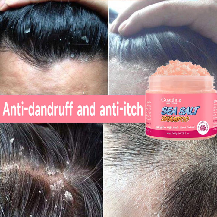 Rose Sea Salt Shampoo Anti-Dandruff Refreshing Oil Control Deep Scalp ...
