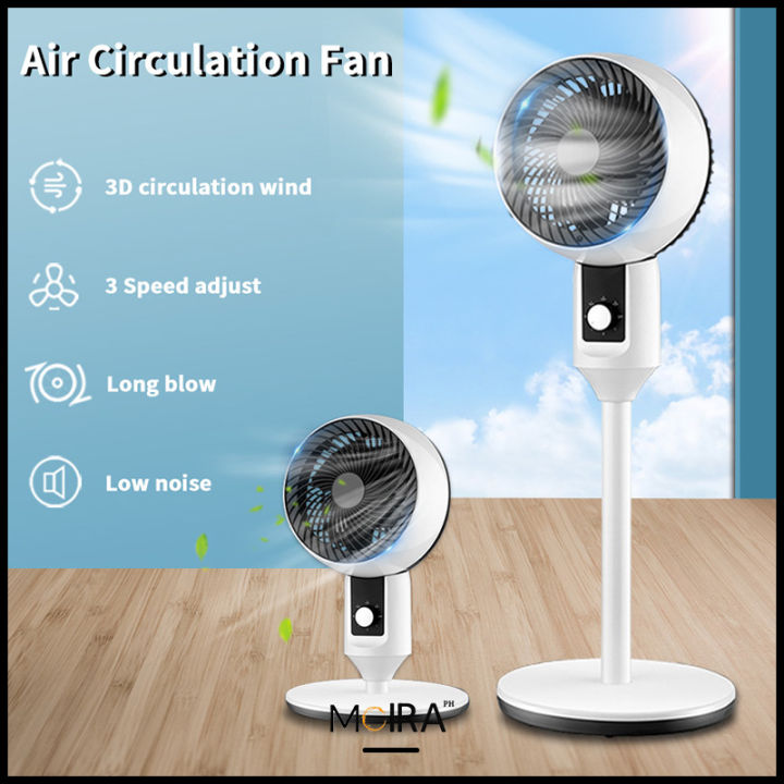 220V Turbine Silent Air Circulation Fan vertical Electric Fan Household Adjustable Floor Fan ...