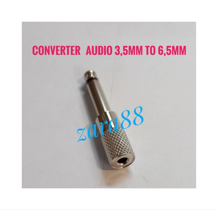Converter audio jack aux 3,5mm to jack mic 6,5mm mono | Lazada Indonesia