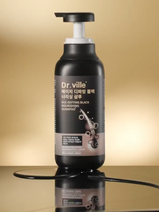 Dr.ville Black Hair Shampoo Long-Lasting Shine Hair Growth Shampoo for ...