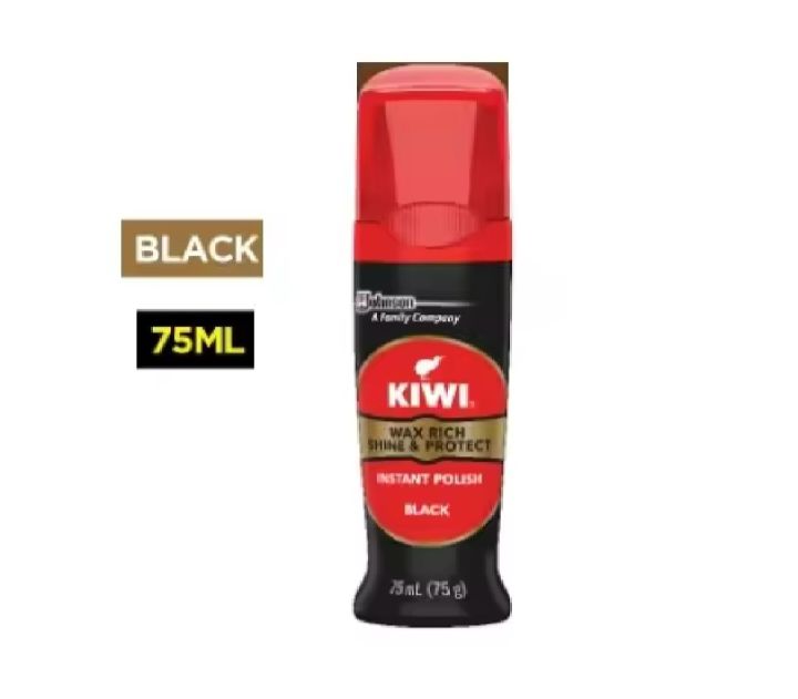 Kiwi Instant Shine & Protect Liquid Shoe Polish 75ml - Black | Lazada PH