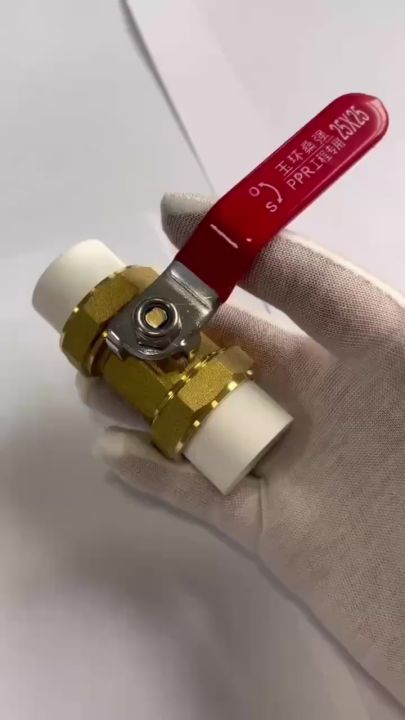 PPR Double Union Ball Valve PPR Fittings Brass Double Union Ball Valve 1/2(20mm),3/4(25mm),1 ...