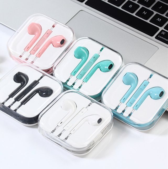 Colored Earphone 3.5mm Jack Wired Earphone HiFi Stereo Sounds with ...