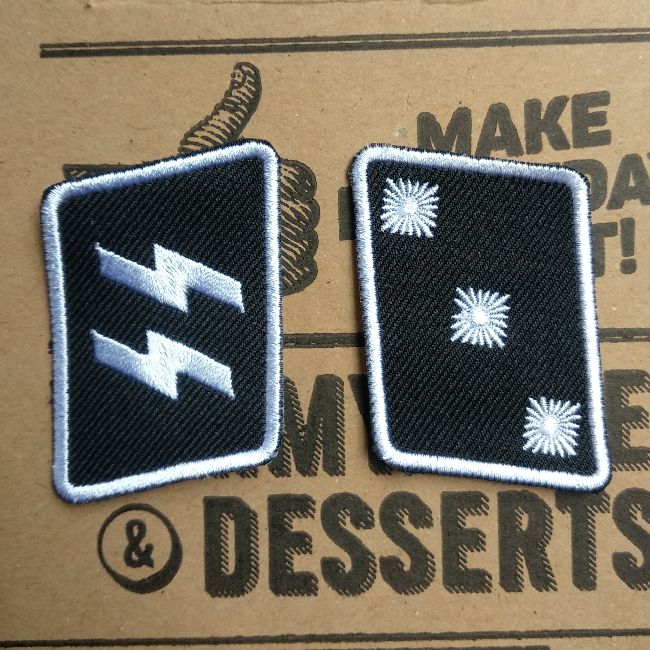 Bordir Pangkat Kerah Bintang 3 Totenkopf Kemeja Jerman Swastika World ...