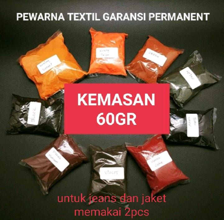 WANTEX 60GR PEWARNA PAKAIAN PEWARNA JEANS PERMANENT WENTER NAPTHOL(60 ...
