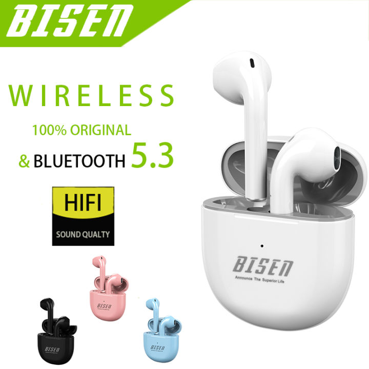 BISEN BT-099 TWS Bluetooth 5.3 Earphone High Stereo Sound Wireless ...