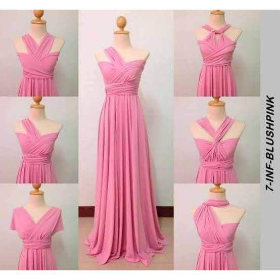 BLUSH PINK Infinity Dress with Attached Tube Floorlength | Lazada PH