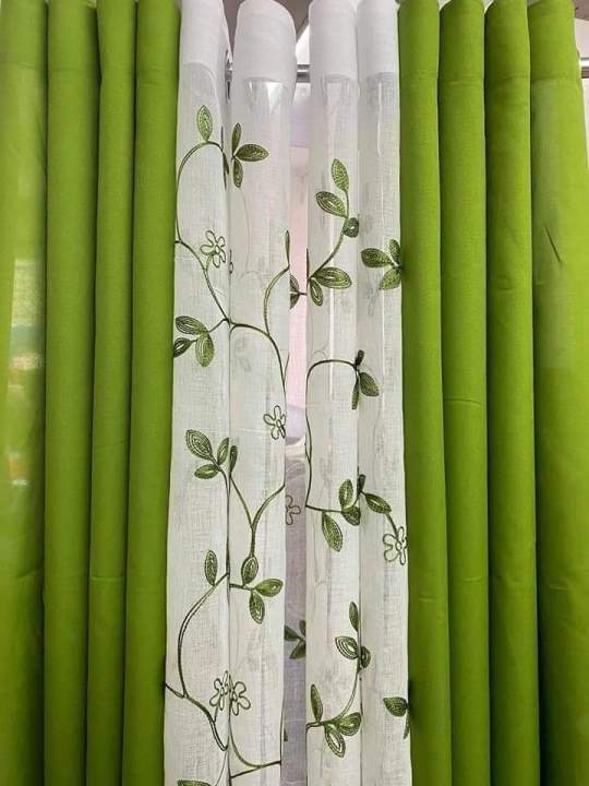 Sold Per Piece!!!/6ft./Ring Curtain Plain Katrina and Embroidery Ring ...