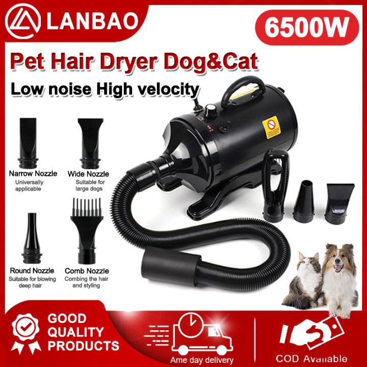 6500W Pet Hair Dryer Dog Cat Grooming Blower Low Noise High Velocity ...