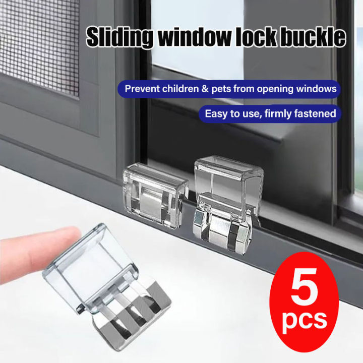 YESPERY 1/2/5pcs Window Lock Stopper Safety Locks for Kids and Pets Non ...
