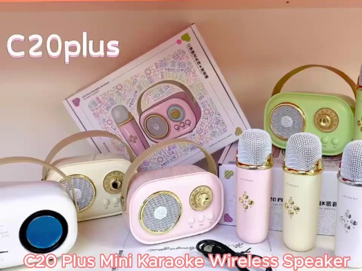 C20 Plus Mini Super Bass Karaoke Portable Wireless Bluetooth V5.0 ...