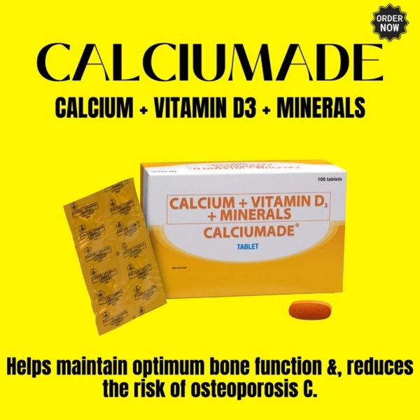 CALCIUMADE Calcium + Vitamin D3 + Minerals sold per tab | Lazada PH
