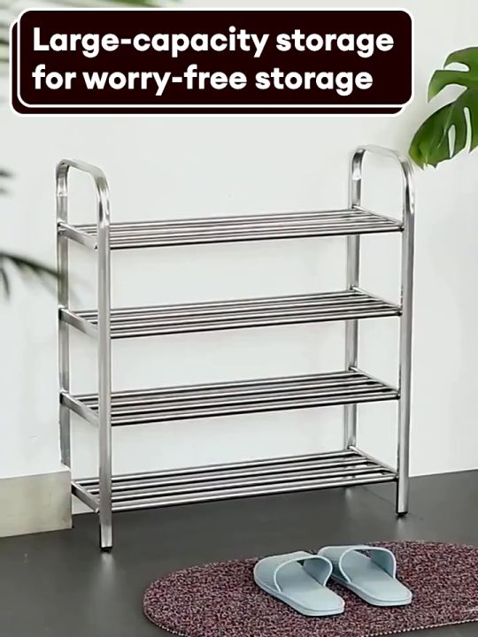 6Laye Shoe rack Colored Stainless Steel Stackable Shoes Organizer ...