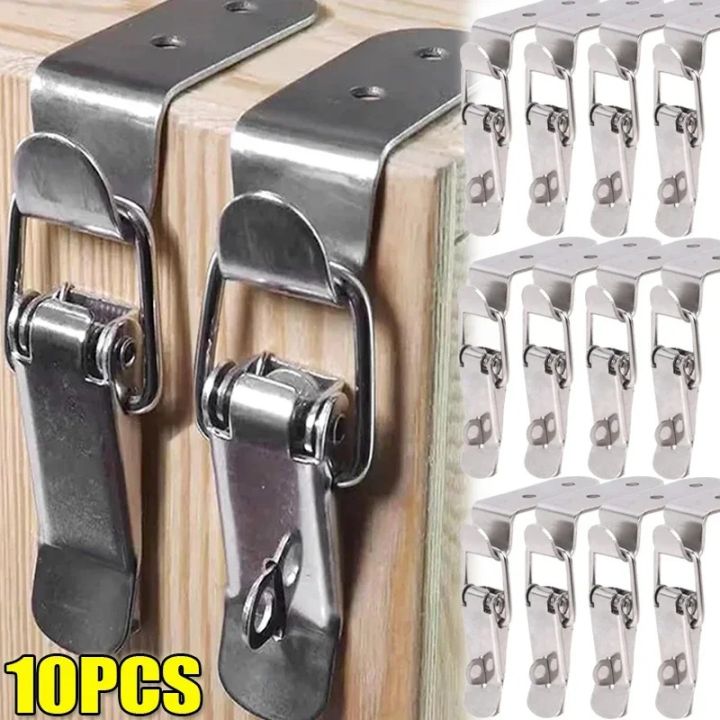10Pcs Duck-mouth Buckle Hook Metal Spring Hasp Latch Catch Clamps ...