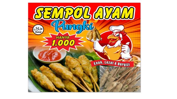 Spanduk sempol ayam l Banner Sempol | Lazada Indonesia