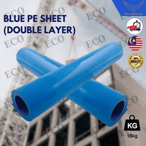 Happyhome66 Blue Plastic Canvas Construction PE Sheet Plastik Biru ...