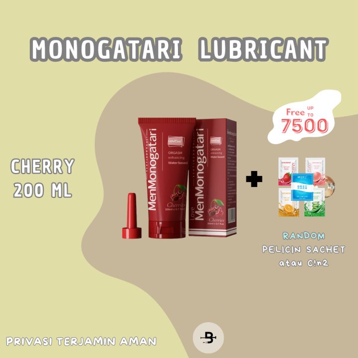 Lubricant Gel Pria Wanita | Monogatari CHERRY Lubricant Gel 200ml Japan ...