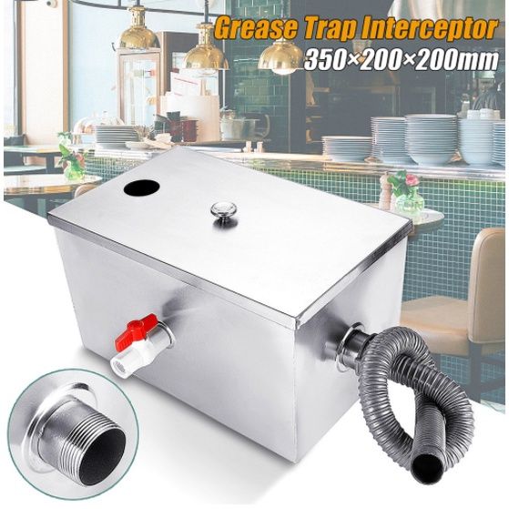 8LB 5GPM Stainless steel grease trap, above ground grease trap ...