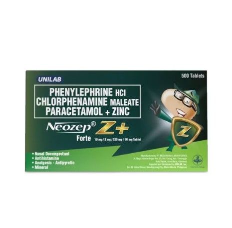 Unilab Neozep 20 Tablets -for Fast Relief from Runny Nose, fever ...
