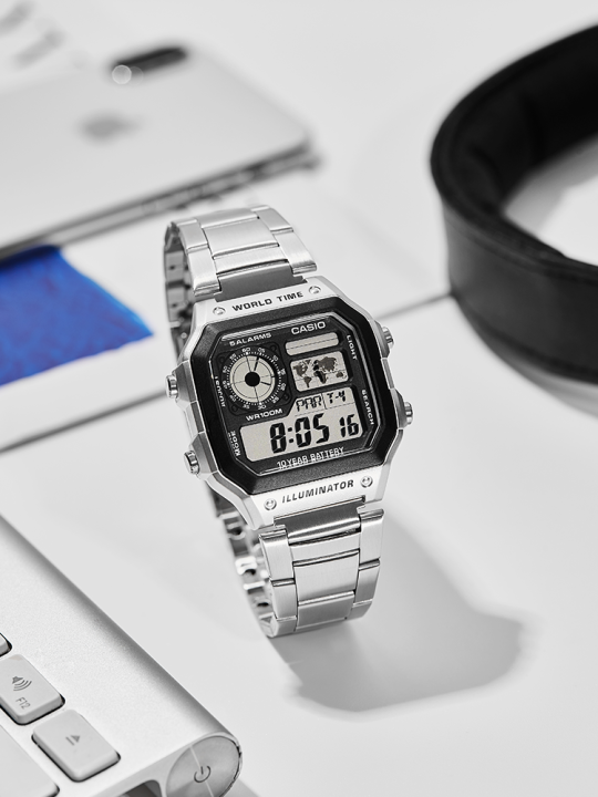 Casio Square Block Waterproof Sport Watch Unisex Digital Display World ...