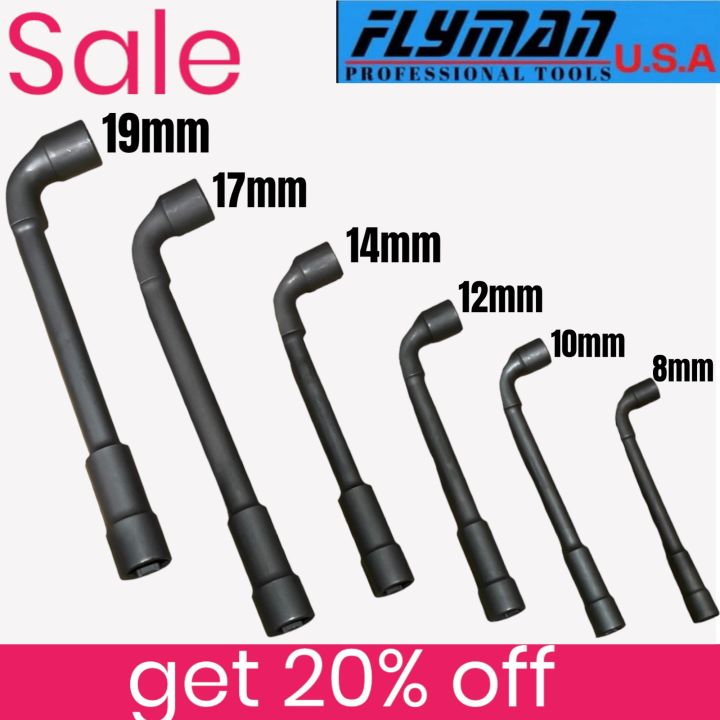 Elbow Wrench/Nimbo/L Type Socket Wrench 8,10,12,14,17,19mm Flyman USA ...