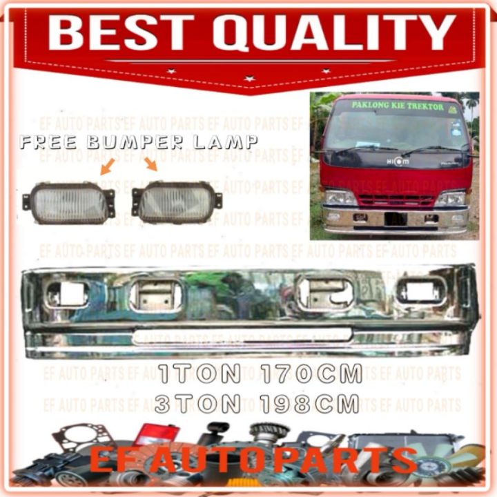 UNIVERSAL 1TON 3TON LORRY CHROME BUMPER ISUZU HICOM HINO MITSUBISHI ...