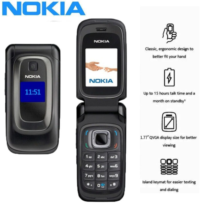 【Ready Stock】Original Flip Mobile Phone 2G version for Nokia 6085 ...