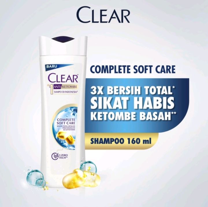 Clear Shampoo Anti Ketombe Complete Soft Care 160 Ml | Lazada Indonesia