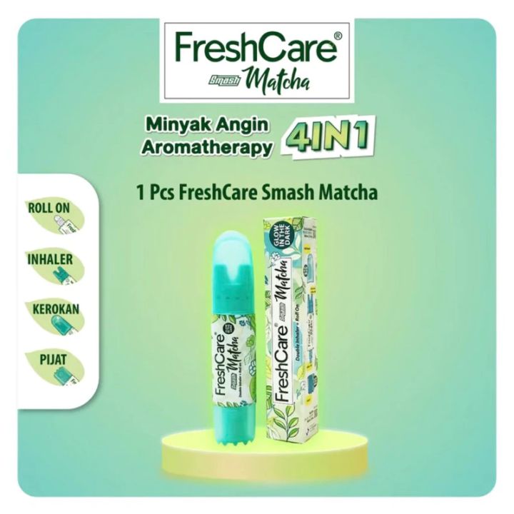 Freshcare Smash Matcha 4 in 1 Double inhaler & Roll on | Lazada Indonesia