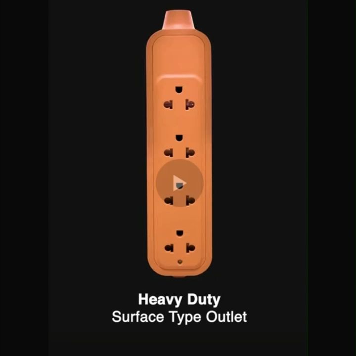 OMNI 2-Gang Heavy Duty Industrial Surface-Type Outlet, 15A max, 3,750 ...