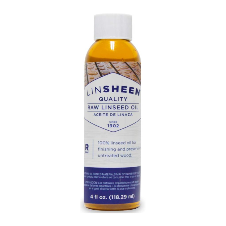 Linsheen Quality Raw Linseed Oil for Finishing and Wood Preserver 4 oz ...