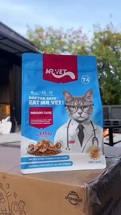 Mr.Vet T4 อาหารแมวแบบองค์รวมระดับพรีเมียมสำหรับแมวในร่ม 50g - สูตรปลา ...