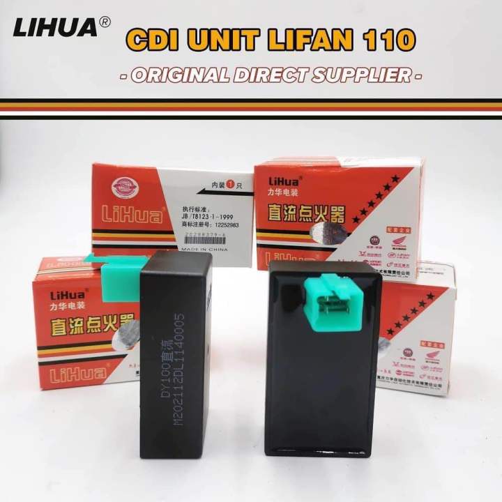 100% ORIGINAL LIHUA CDI Unit Lifan110/LF110 Battery Operated (4 pins ...