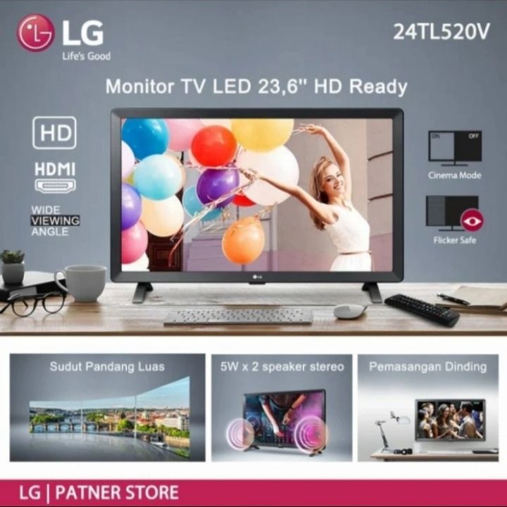 LED TV LG 24" 24TL520V | 24TL520 V 24 inch in monitor digital | Lazada ...
